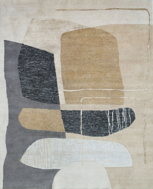 Spatial Grey/Camel — Indo Designer Rugs